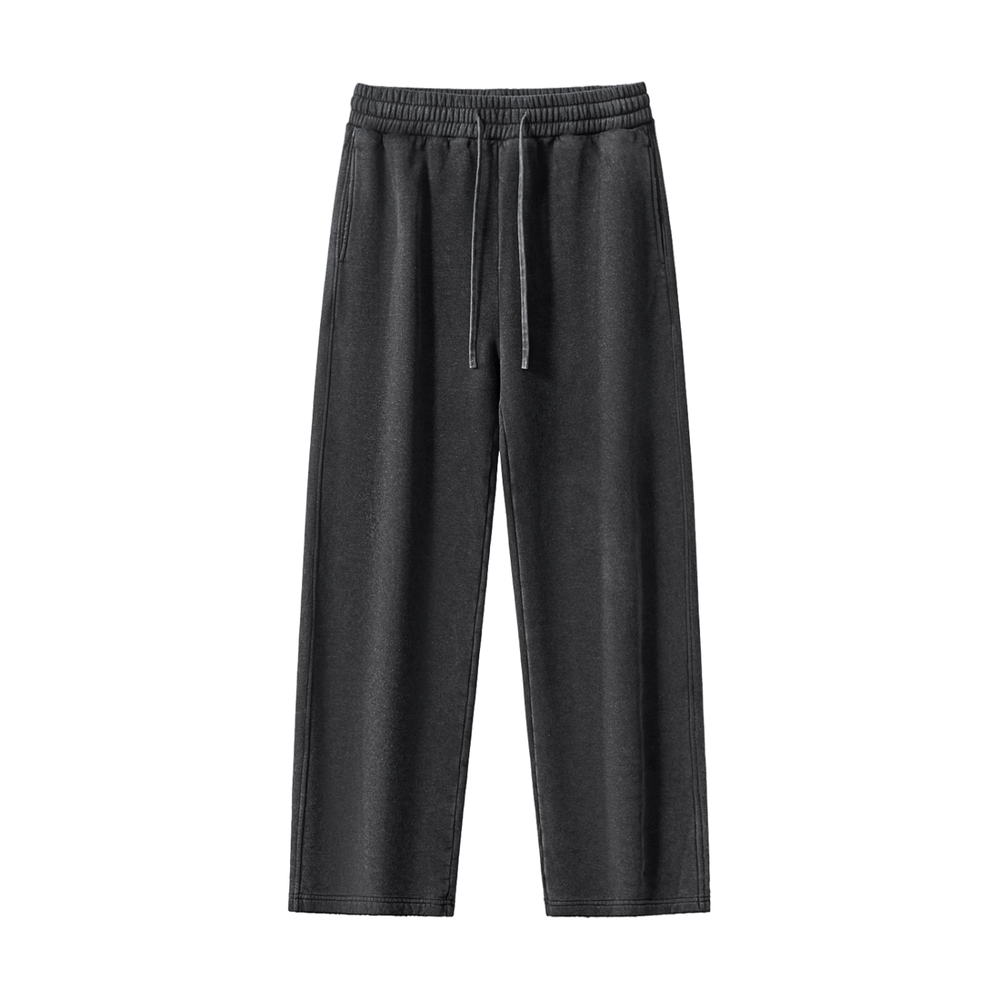 Frayed Enzyme Washed Fleece Sweatpants – Silky